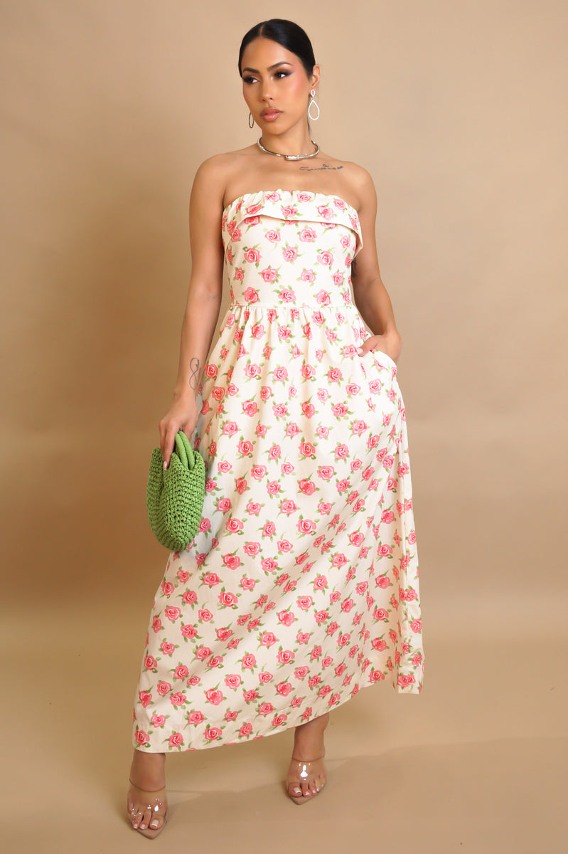 Grace Midi Dress - Pink – Magnolia Fashion Wholesale