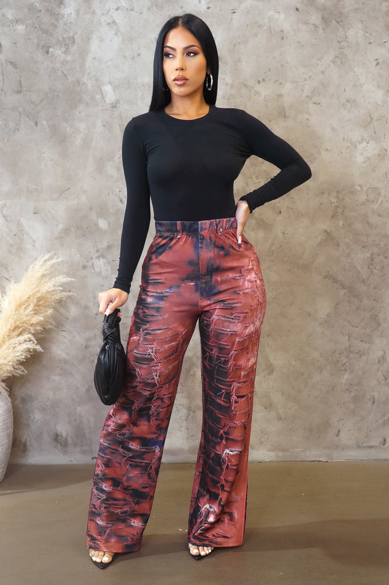 Shut Out Pants - Red – Magnolia Fashion Wholesale